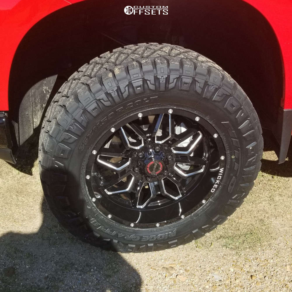 2019 Chevrolet Silverado 1500 with 20x9 -12 Wicked Offroad W909 and 35/ ...