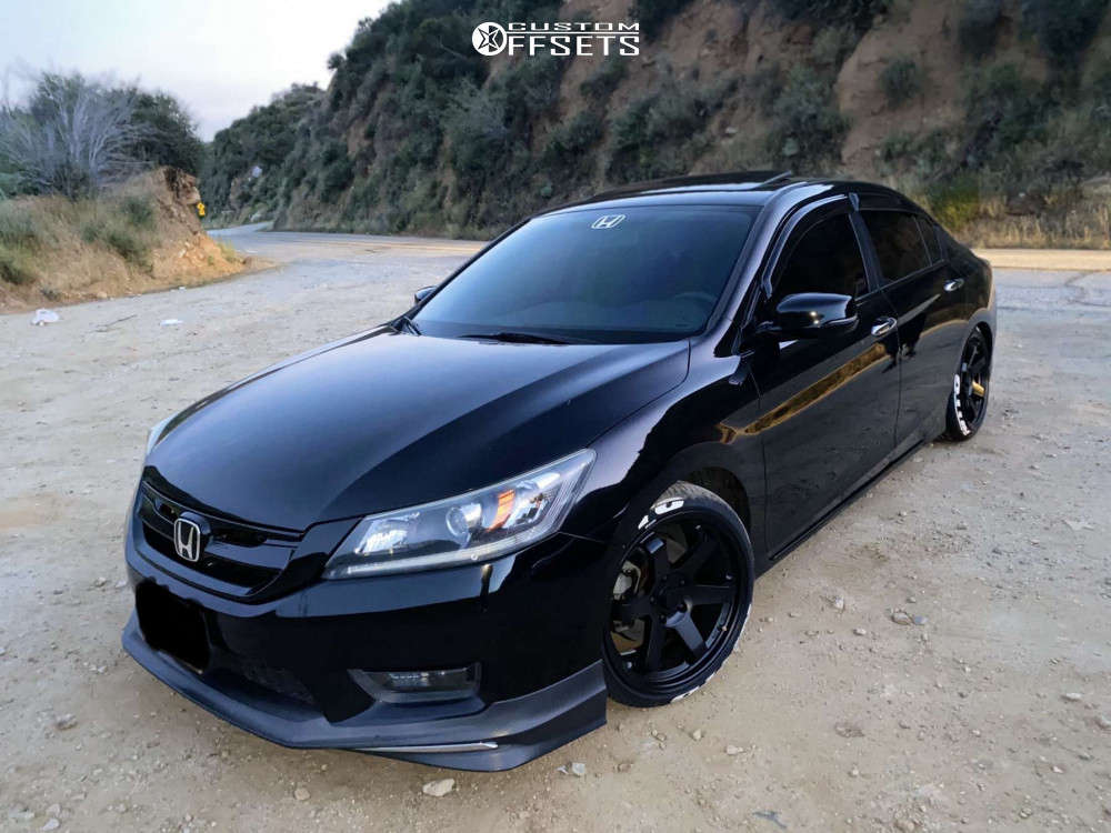 2014 Honda Accord with 18x8.5 35 AVID1 AV6 and 205/40R18 Nankang NS-20 ...
