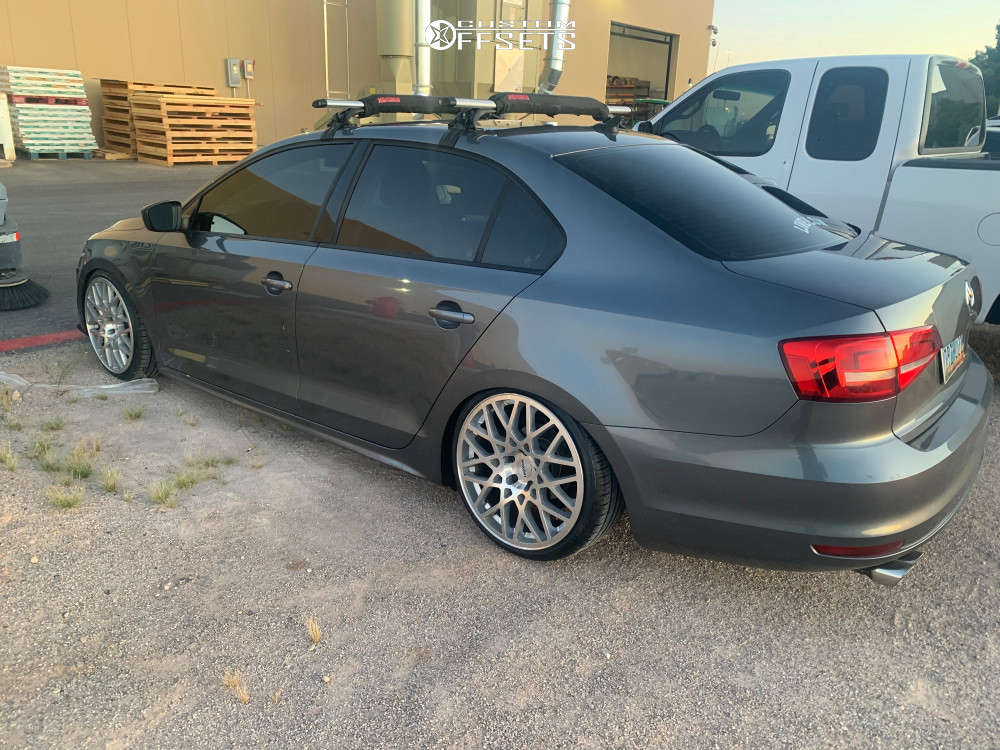 2015 Volkswagen Jetta with 18x8.5 45 Rotiform Blq and 215/35R18 Lexani ...
