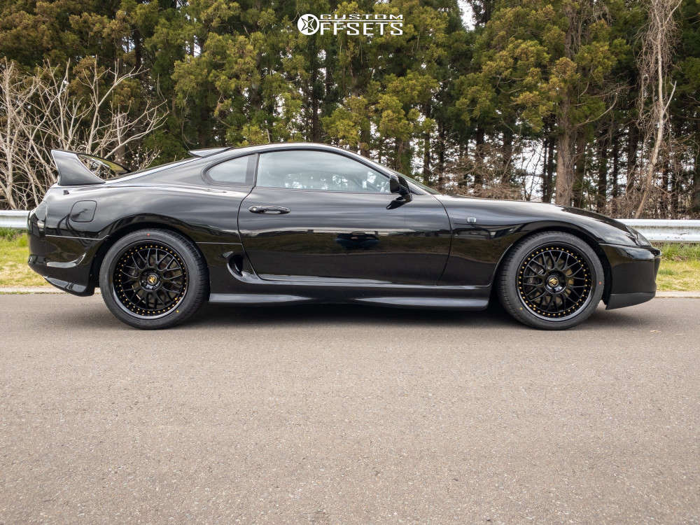 1995 Toyota Supra with 18x9.5 35 Work Vs Xx and 265/35R18 Falken Azenis ...