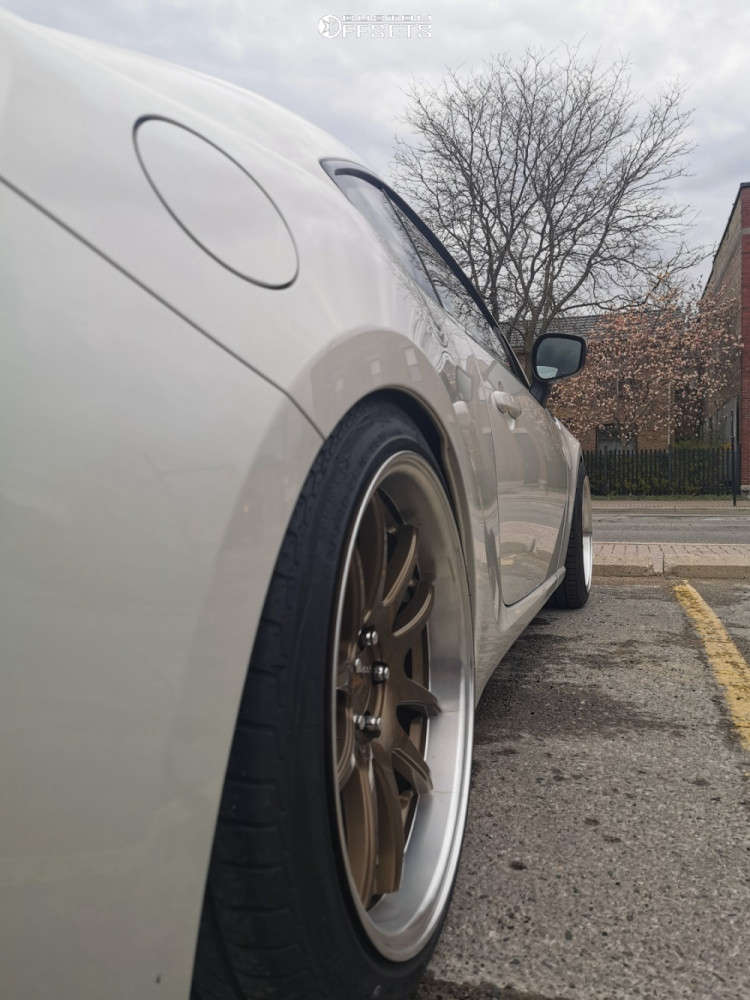 2017 Subaru BRZ with 18x9.5 35 Aodhan DS02 and 235/40R18 Achilles Atr Sport 2 and Lowering ...