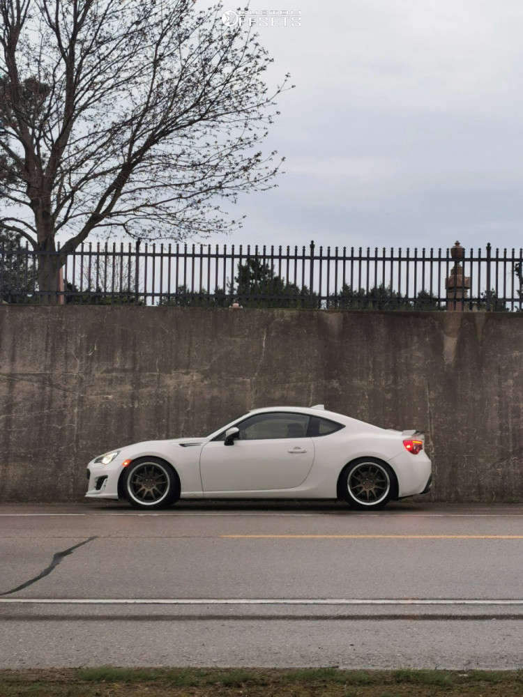 2017 Subaru BRZ with 18x9.5 35 Aodhan DS02 and 235/40R18 Achilles Atr Sport 2 and Lowering ...