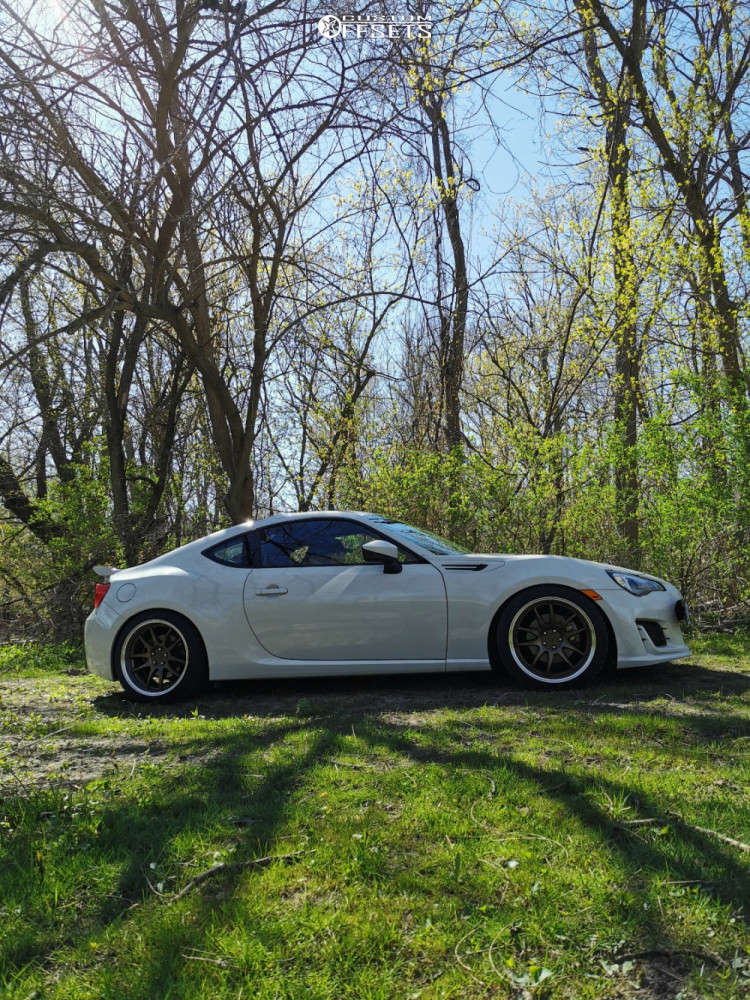 2017 Subaru BRZ with 18x9.5 35 Aodhan DS02 and 235/40R18 Achilles Atr Sport 2 and Lowering ...