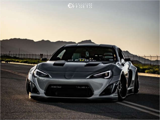 2013 Scion FR-S with 18x9.5 -28 Work VS XX and 215/40R18 Continental ...
