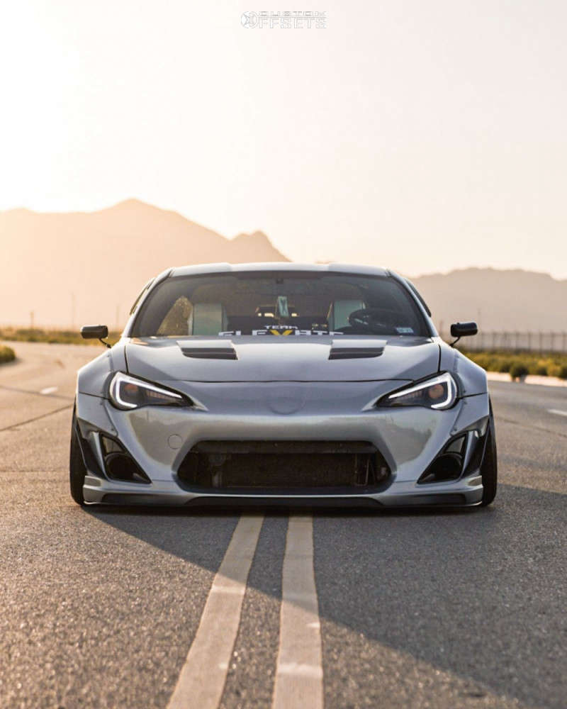 2013 Scion FR-S with 18x9.5 -28 Work VS XX and 215/40R18 Continental ...