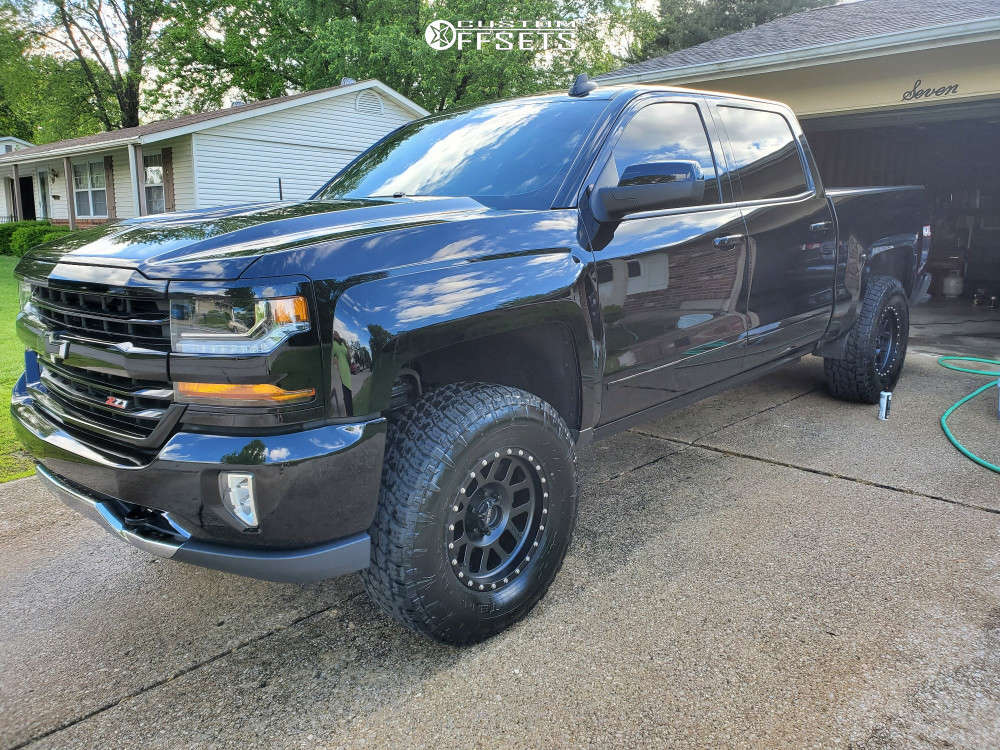 2017 Chevrolet Silverado 1500 with 17x8.5 0 Method Mesh and 305/70R17 Nitto Terra Grappler G2 ...