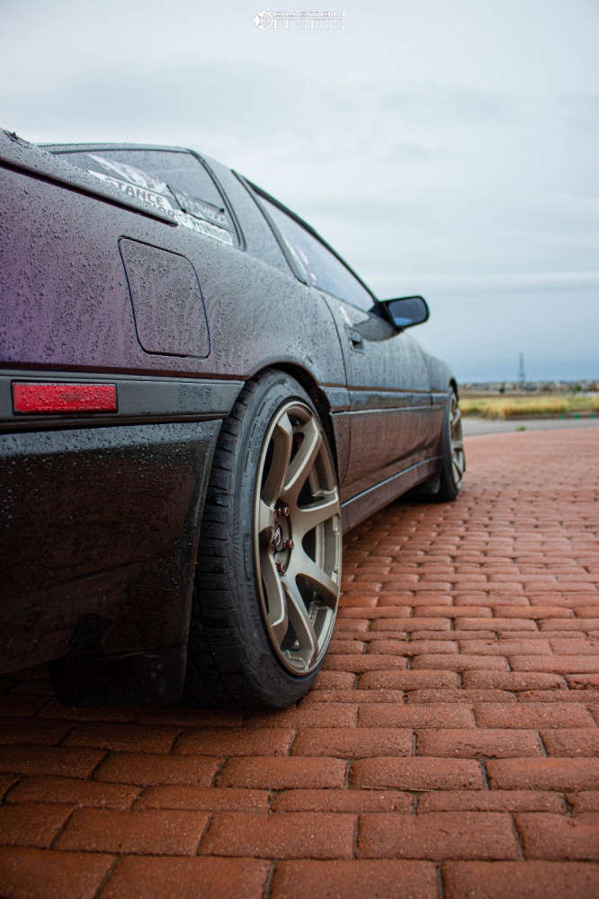 1988 Toyota Supra with 18x9 25 Cosmis Racing Mr7 and 225/40R18 Nitto ...