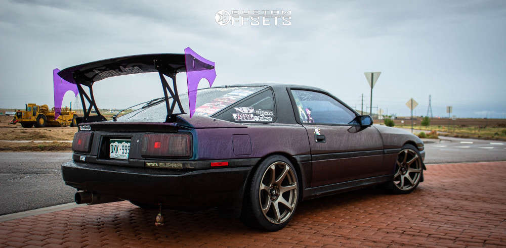 1988 Toyota Supra with 18x9 25 Cosmis Racing Mr7 and 225/40R18 Nitto ...