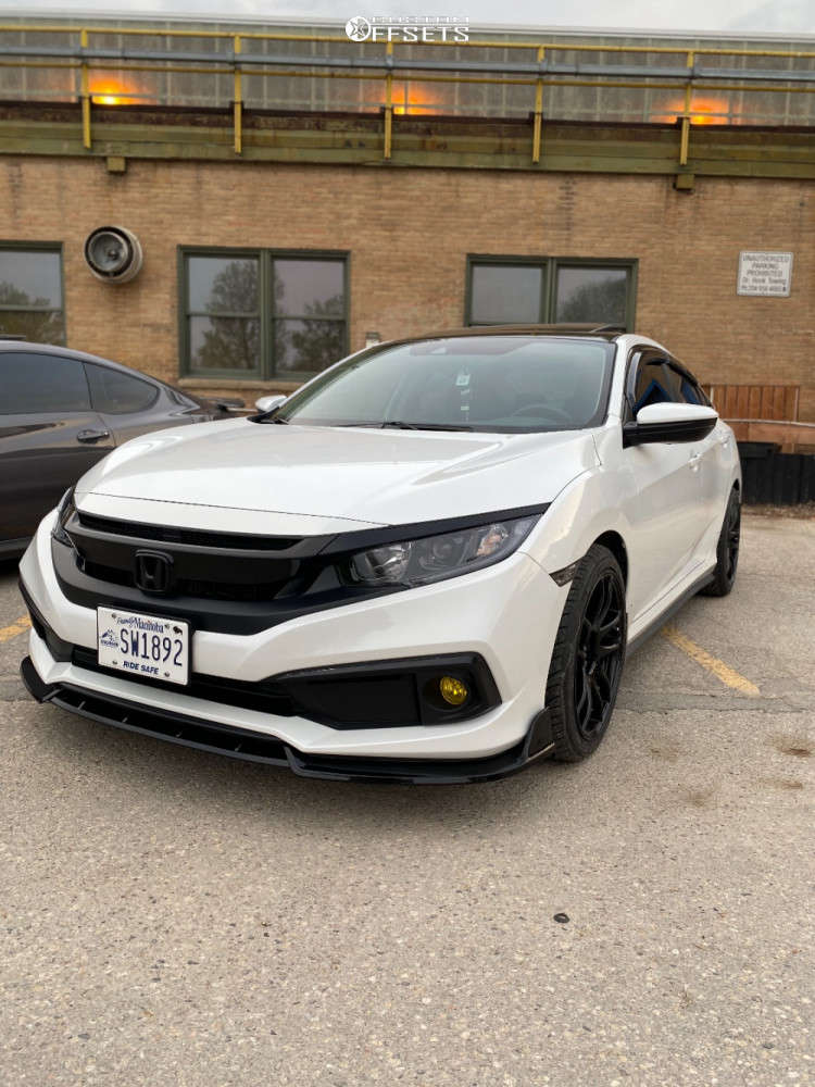 2020 Honda Civic with 18x8.5 30 ESR Sr08 and 235/40R18 Nankang Ns-ii ...