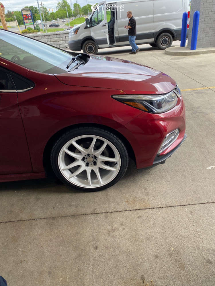 2017 Chevrolet Cruze with 18x8.5 30 ESR Sr08 and 225/40R18 Achilles Atr ...