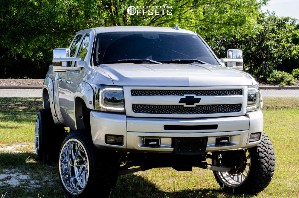 2011 Chevrolet Silverado 1500 with 24x14 -76 Hostile Forged Super Beast ...