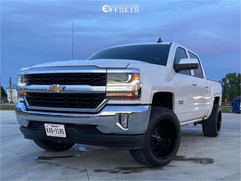 2018 Chevrolet Silverado 1500 with 20x12 -44 Hardrock Crusher and 305 ...
