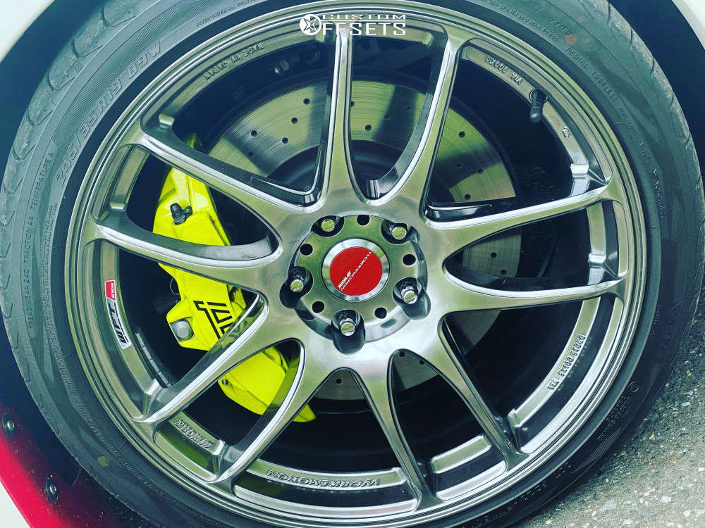 2020 Subaru WRX STI with 19x8.5 42 Work Emotion Cr Kiwami and 245/35R19 Yokohama Advan Sport ...