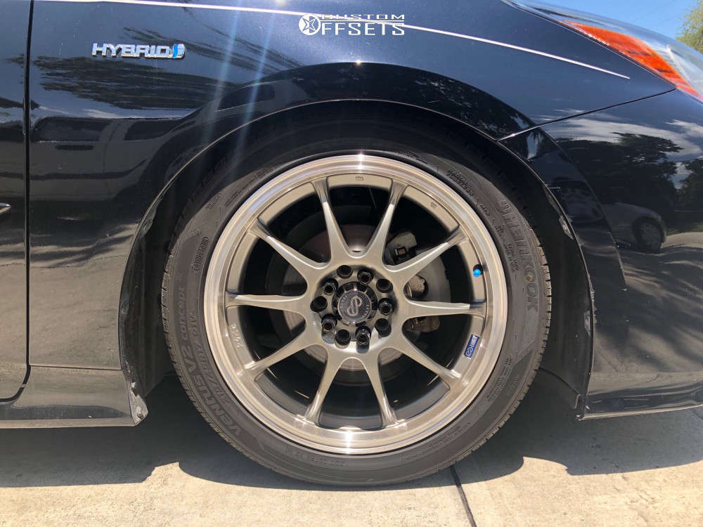 2016 Toyota Prius with 17x7 38 Enkei J10 and 215/45R17 Hankook Ventus ...