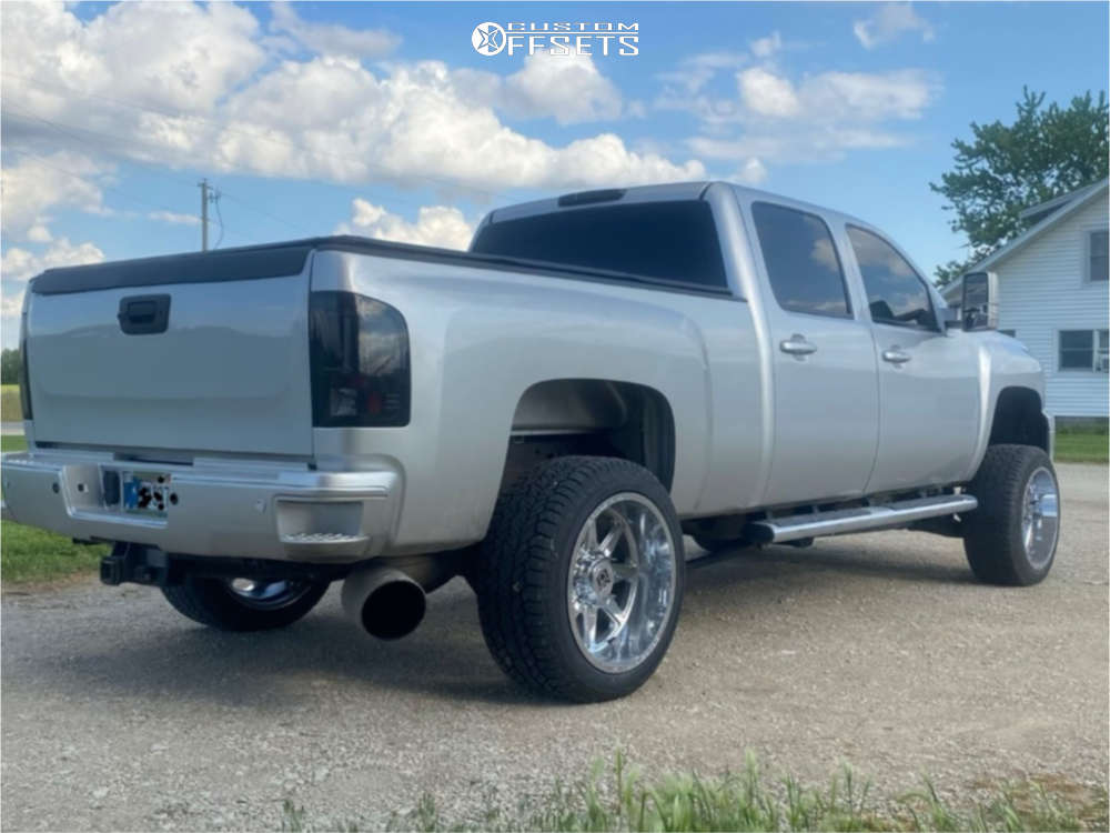 2011 Chevrolet Silverado 3500 HD with 22x12 -44 Dropstars 655c and 305 ...