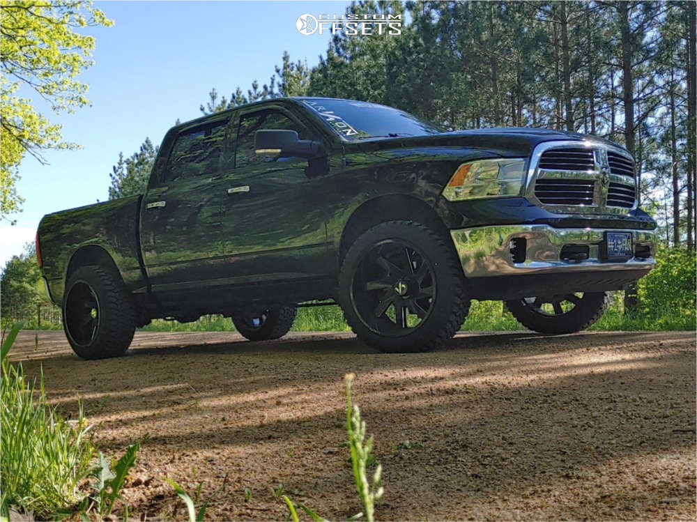 2017 Ram 1500 with 22x12 -51 ARKON OFF-ROAD Lincoln and 33/12.5R22 Fury ...