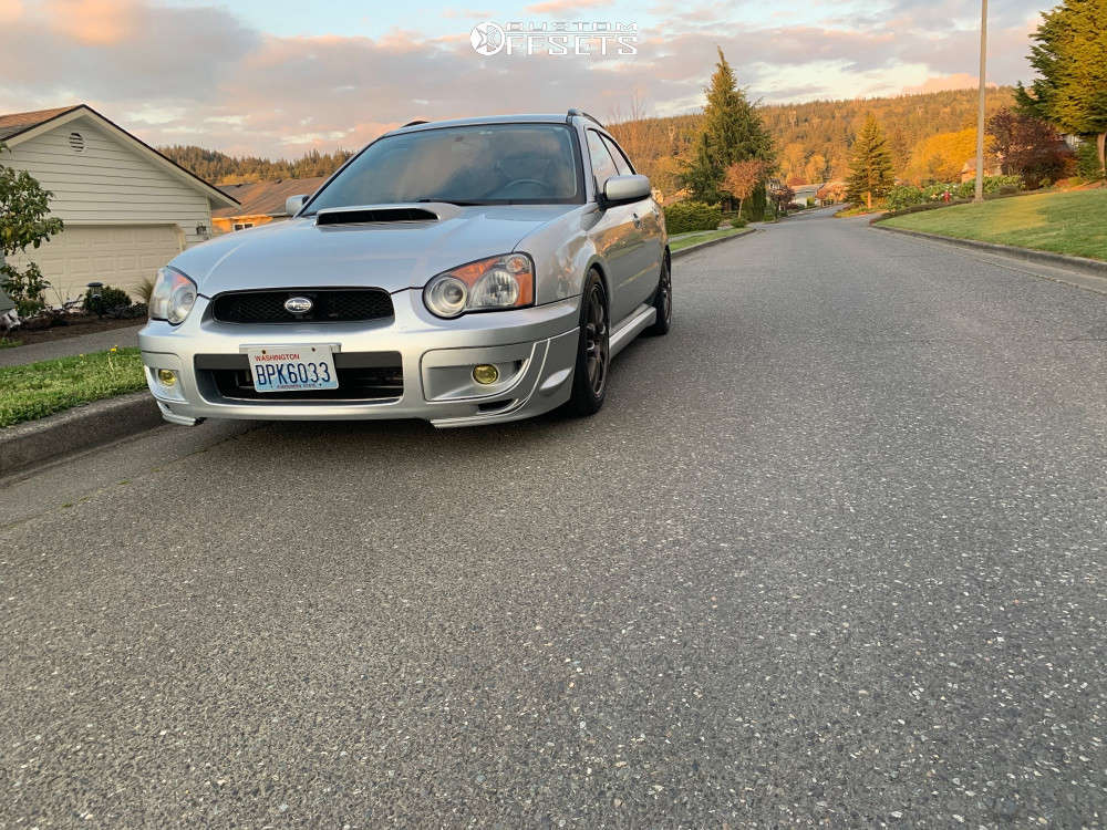 2004 Subaru Impreza with 17x8 35 Drag Dr31 and 225/40R17 Continental ...