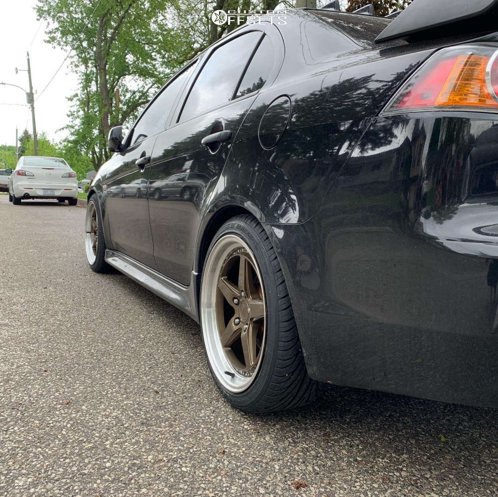 2010 Mitsubishi Lancer with 18x8.5 35 Aodhan Ds05 and 225/40R18 Nankang ...