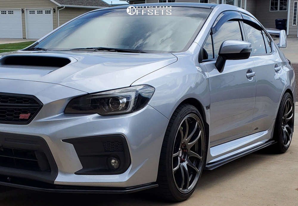 2019 Subaru WRX STI with 19x9.5 35 ESR Sr08 and 255/35R19 Toyo Tires ...