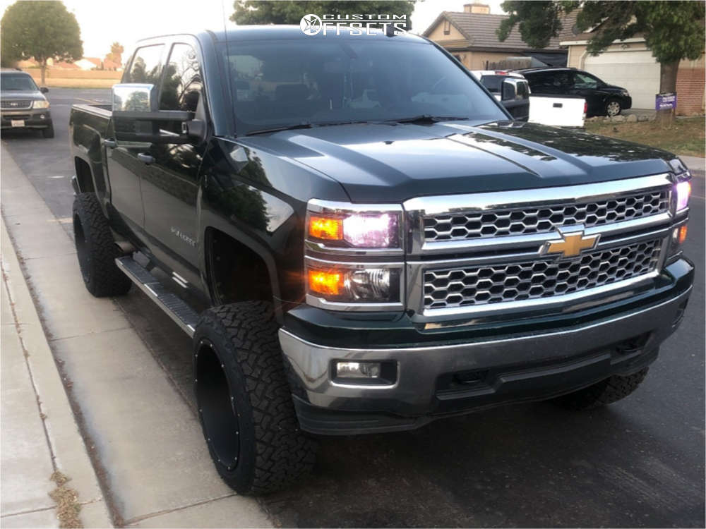 2014 Chevrolet Silverado 1500 with 22x12 -51 Vision Rocker and 35/12.5R22 Venom Power Terra ...