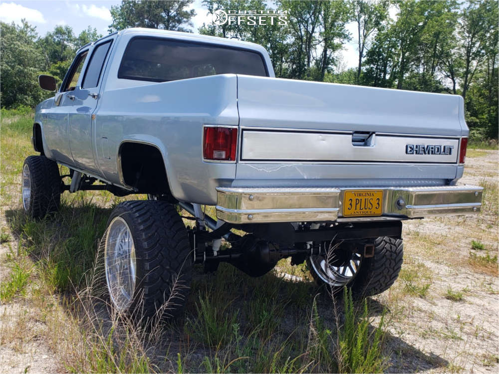 1990 Chevrolet K3500 with 24x14 -73 American Force Fallout Fp and 35/13 ...