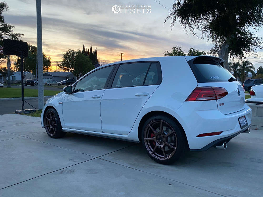 2020 Volkswagen GTI with 18x8 45 Enkei Tfr and 225/40R18 Pirelli Cinturato P7 and Stock | Custom ...
