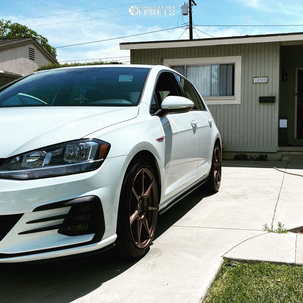 2020 Volkswagen GTI with 18x8 45 Enkei Tfr and 225/40R18 Pirelli Cinturato P7 and Stock | Custom ...