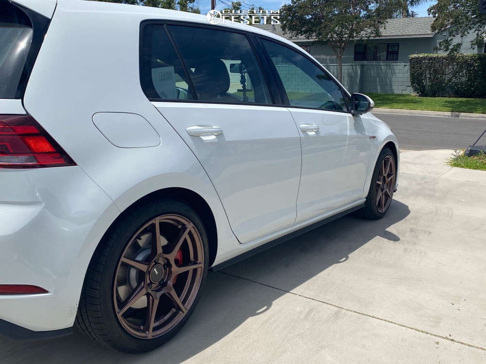 2020 Volkswagen GTI with 18x8 45 Enkei Tfr and 225/40R18 Pirelli ...