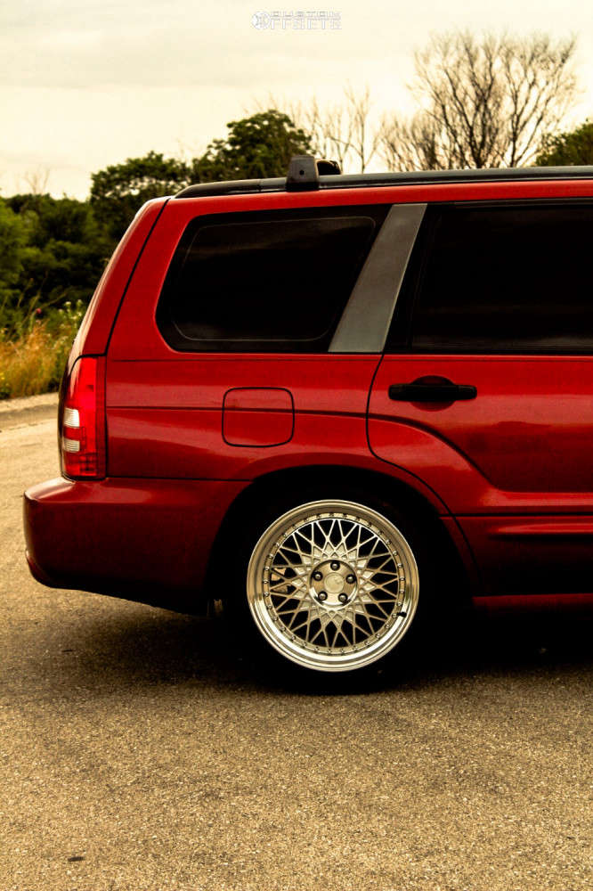 2005 Subaru Forester with 18x9.5 35 Aodhan Ah05 and 235/45R18 Vercelli ...