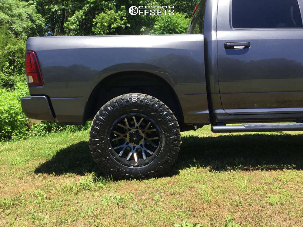 2016 Ram 1500 with 20x12 -44 V-Rock Recoil and 37/13.5R20 Maxxis Razr ...