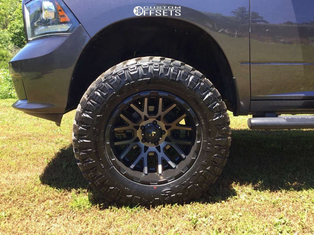 2016 Ram 1500 with 20x12 -44 V-Rock Recoil and 37/13.5R20 Maxxis Razr ...