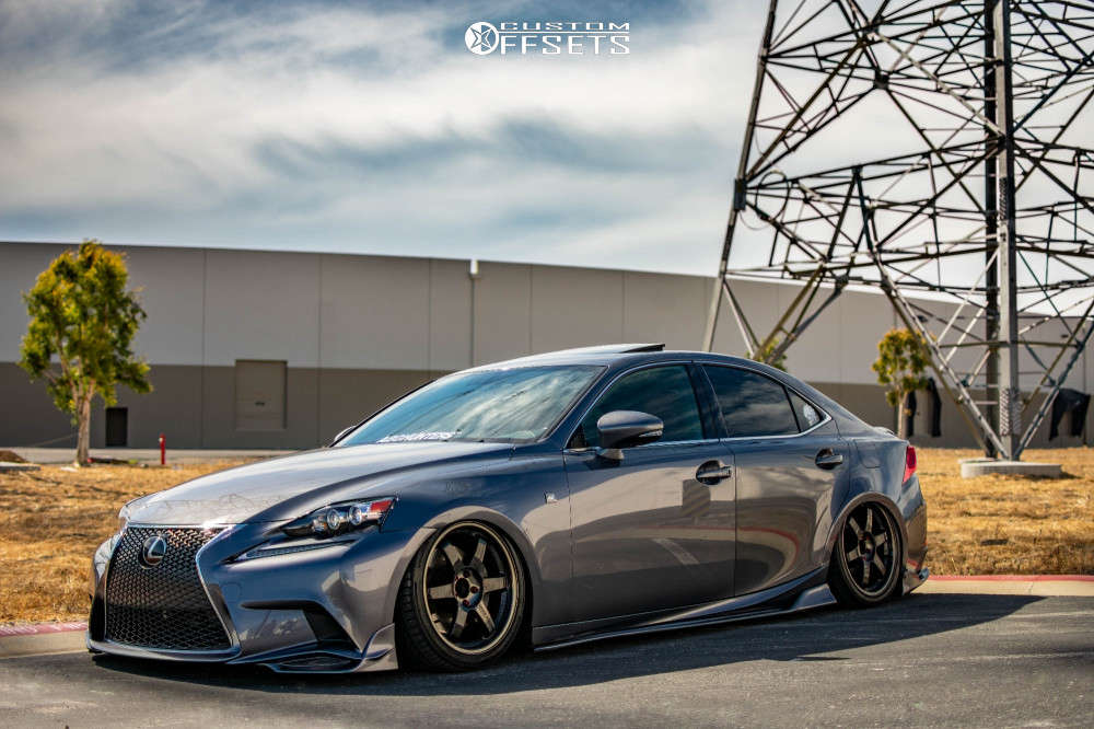 2016 Lexus IS350 with 18x9.5 40 Volk Te37sl and 255/35R18 Hankook ...