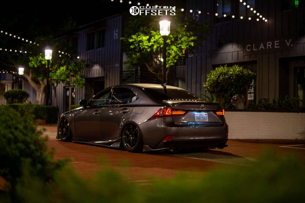 2016 Lexus IS350 with 18x9.5 40 Volk Te37sl and 255/35R18 Hankook ...