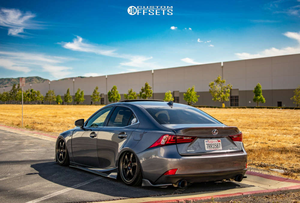 2016 Lexus IS350 with 18x9.5 40 Volk Te37sl and 255/35R18 Hankook ...