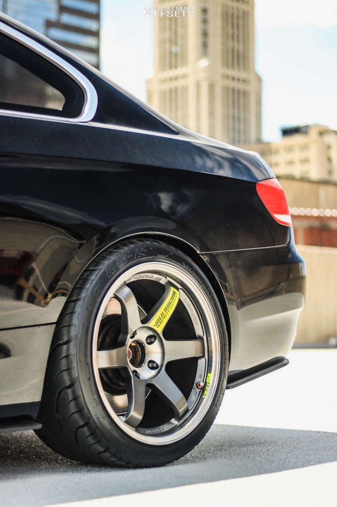 2008 BMW 335i with 18x9.5 22 Volk Te37sl and 245/35R18 Federal 595 Rs-r ...