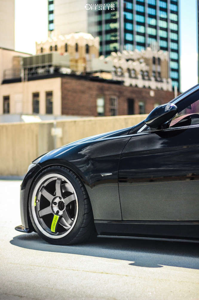 2008 BMW 335i with 18x9.5 22 Volk Te37sl and 245/35R18 Federal 595 Rs-r ...