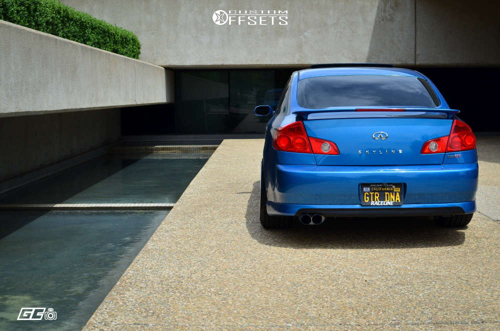 2003 INFINITI G35 with 19x10.5 22 ESR CS15 and 245/35R19 Pirelli Pzero ...