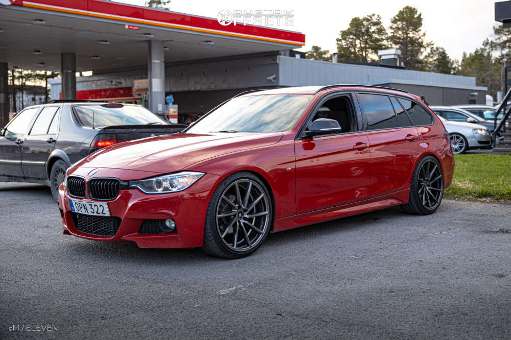 2014 BMW 320i with 20x9 35 Ferro FW5 and 245/35R20 Pirelli Ns-20 and ...