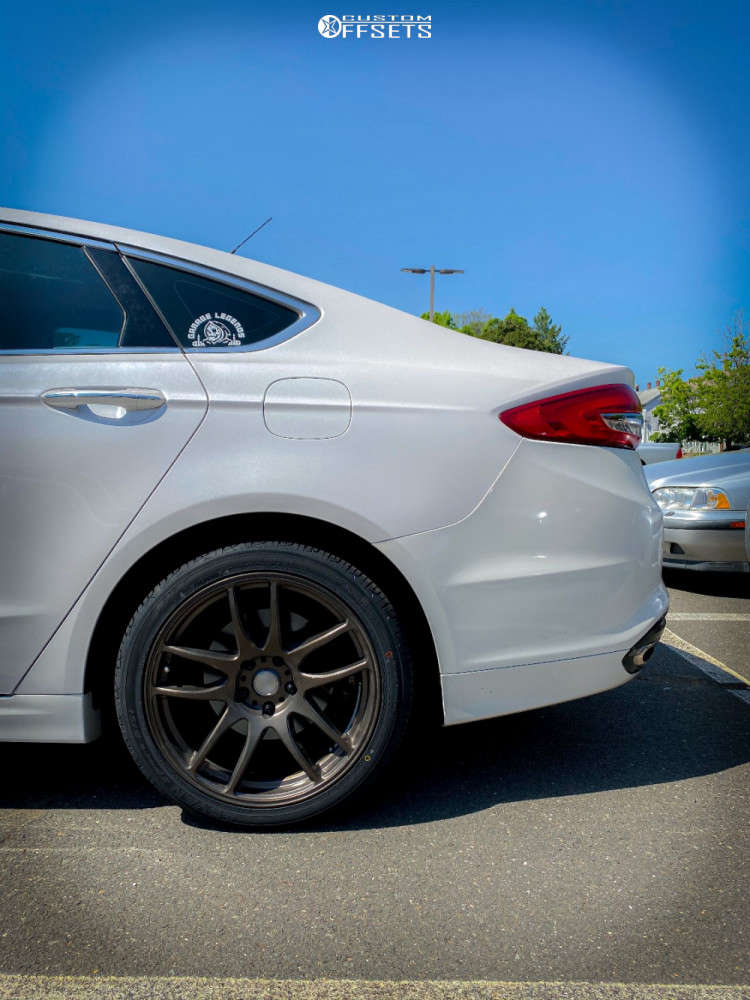 2017 Ford Fusion with 18x8.5 30 ESR Sr08 and 235/40R18 Yokohama ADVAN ...