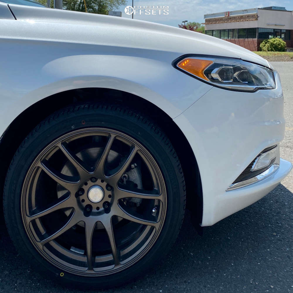 2017 Ford Fusion with 18x8.5 30 ESR Sr08 and 235/40R18 Yokohama ADVAN ...