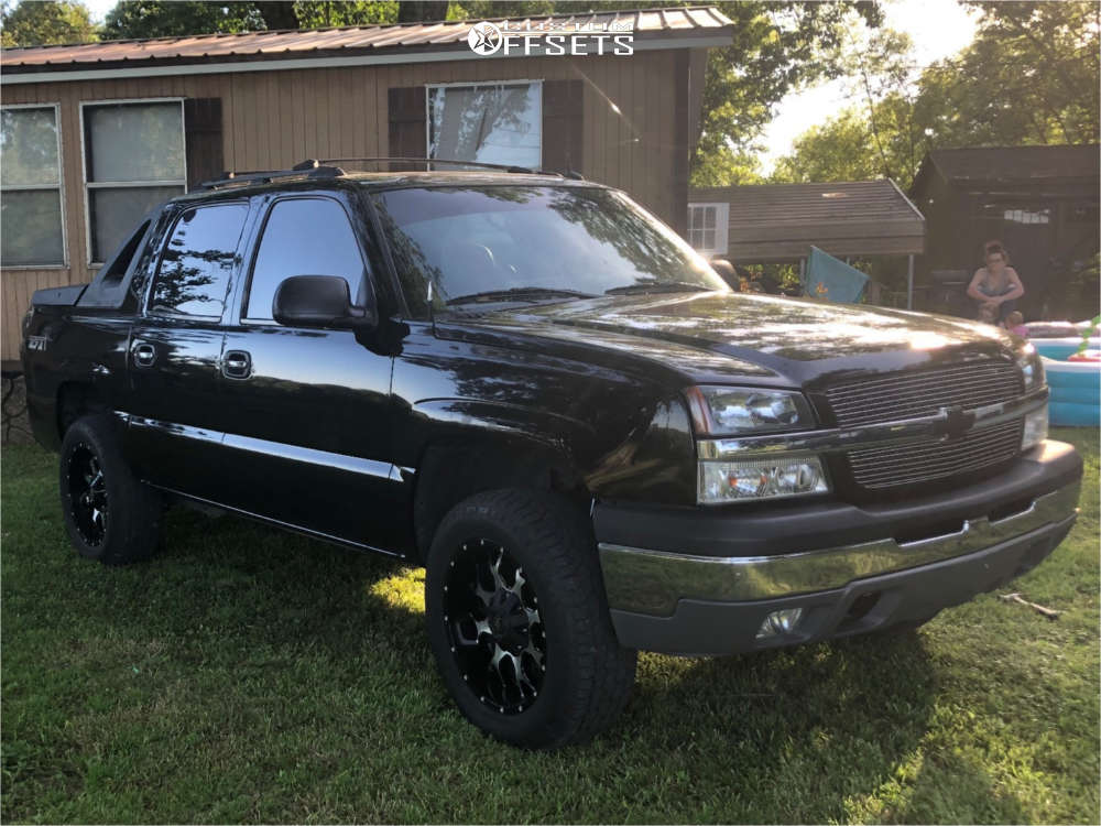 2004 Chevrolet Avalanche 1500 with 20x10 -25 Mayhem Warrior and 275 ...
