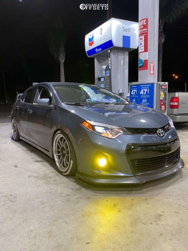 2015 Toyota Corolla with 18x9 33 Cosmis Racing XT-206R and 225/40R18 ...