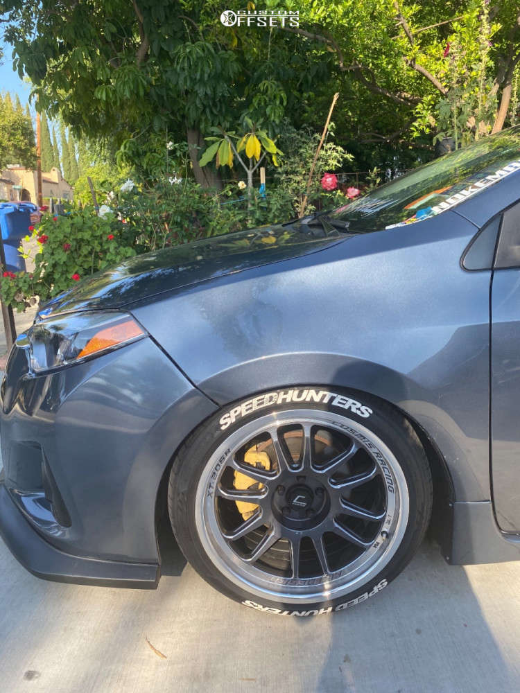 2015 Toyota Corolla with 18x9 33 Cosmis Racing XT-206R and 225/40R18 ...