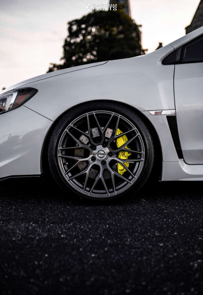 2020 Subaru WRX STI with 19x9.5 25 GMR GMR-02 and 245/35R19 Yokohama Advan Sport As and ...