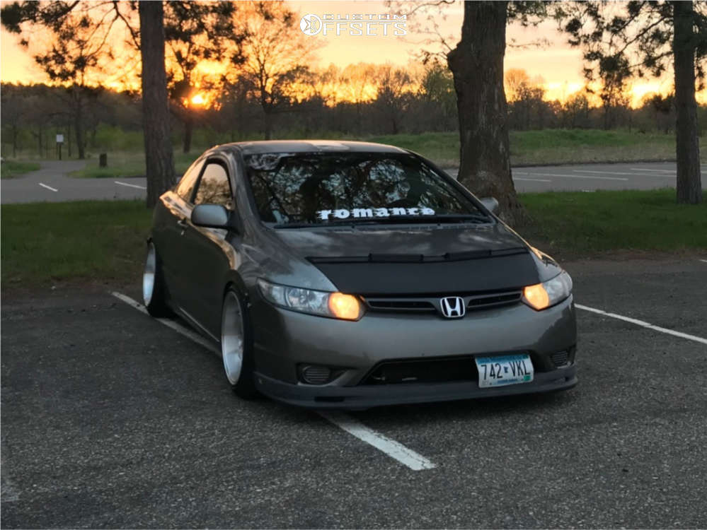 2007 Honda Civic with 17x9 20 Ryver Sawblade and 215/45R17 Goodyear ...