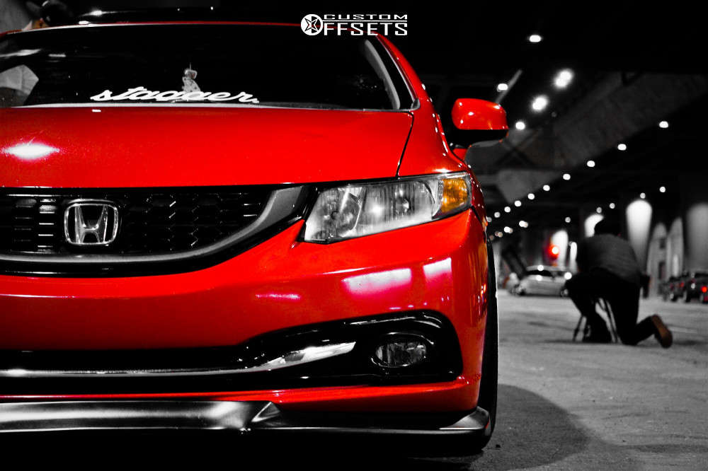 2012 Honda Civic with 17x9 30 MST Mt30 and 215/45R17 Land Golden Lg27 ...