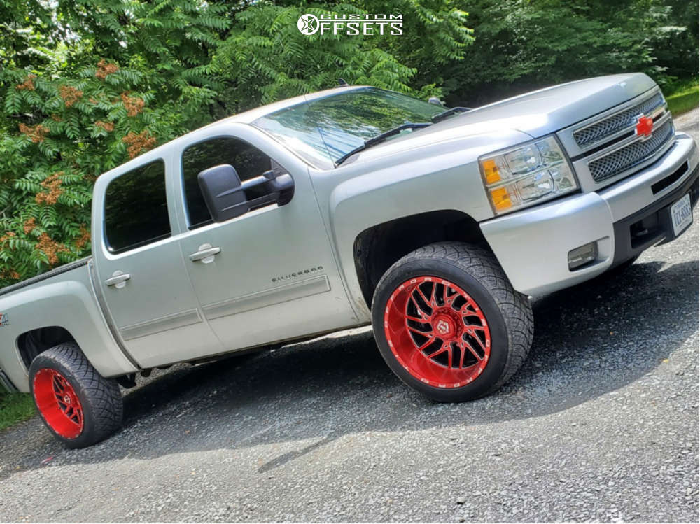 2012 Chevrolet Silverado 1500 with 22x12 -44 TIS 544rm and 305/45R22 ...