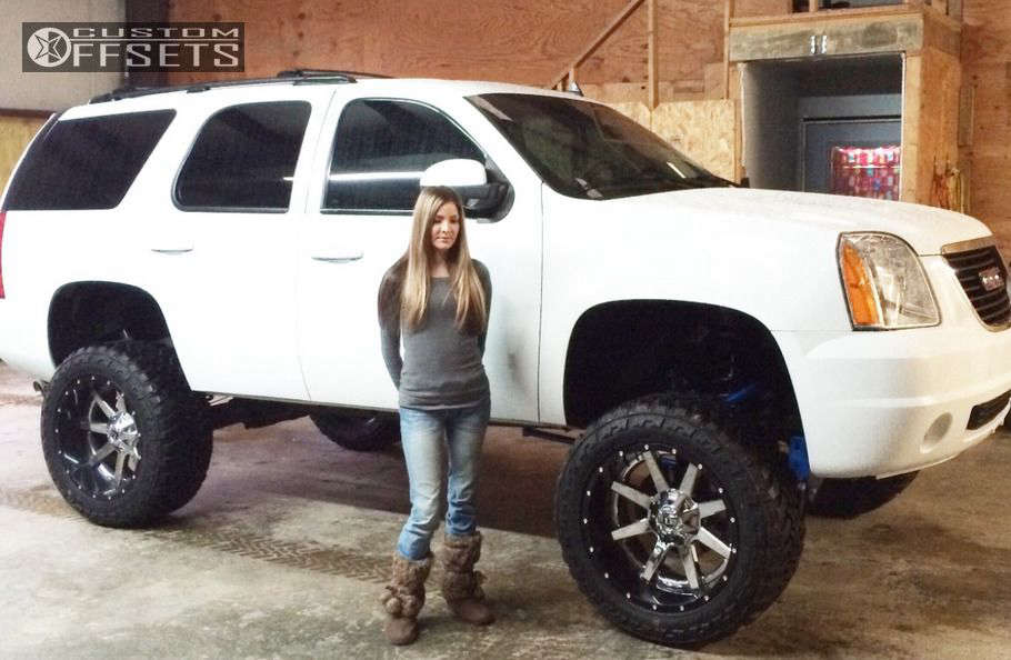 2008 GMC Yukon with 22x12 -44 Fuel Maverick and 325/50R22 AMP Terrain ...