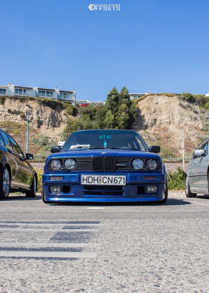 1989 BMW 325i with 16x9 -15 Borbet Type B and 205/35R16 BFGoodrich ...