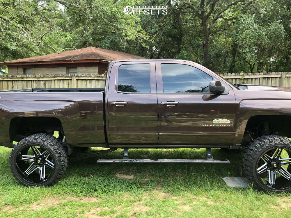 2016 Chevrolet Silverado 1500 with 24x12 -51 Vision Razor and 35/12 ...